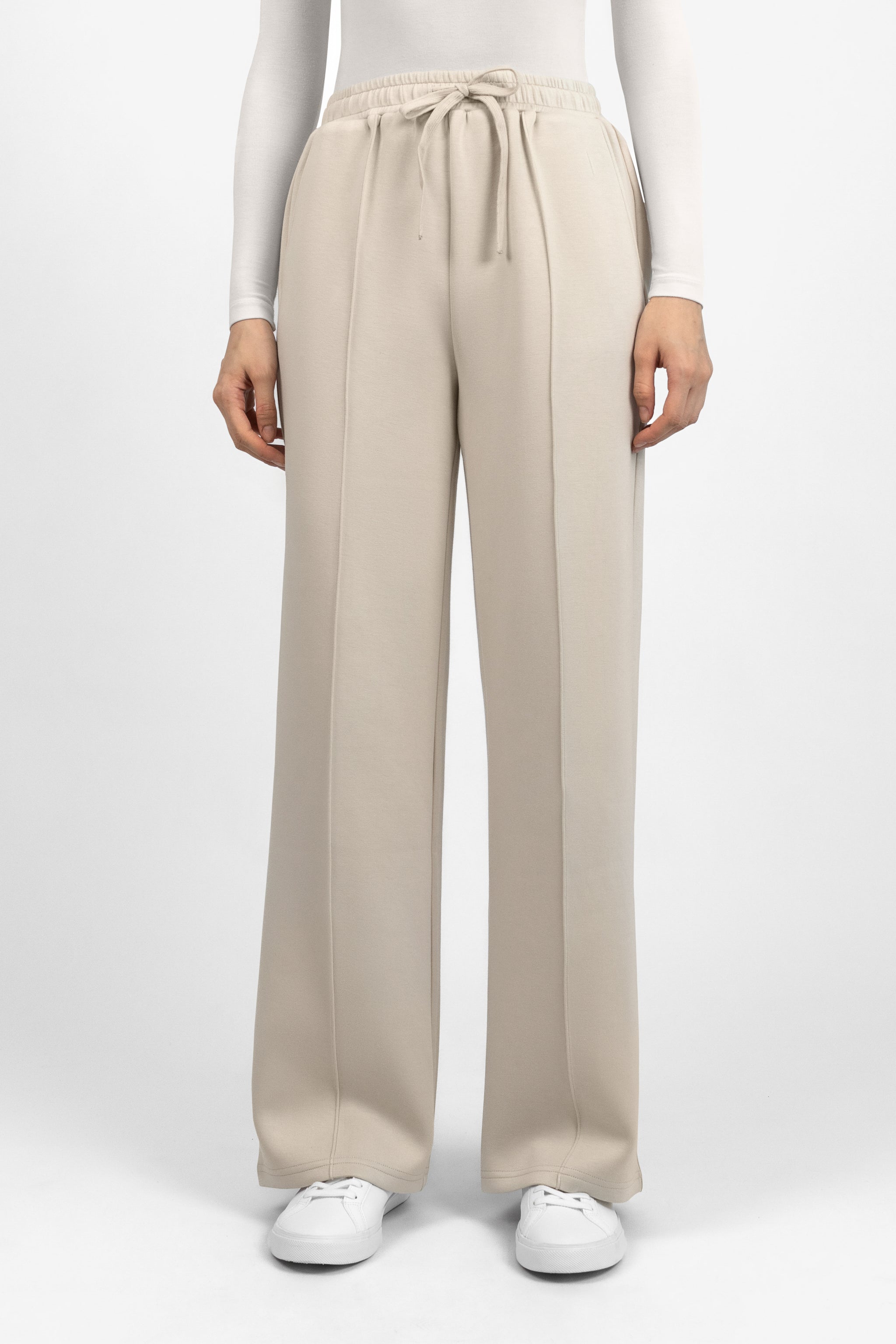 FARES Buttery Pressed Crease Pants Mink | Modest Crease Pants for Women